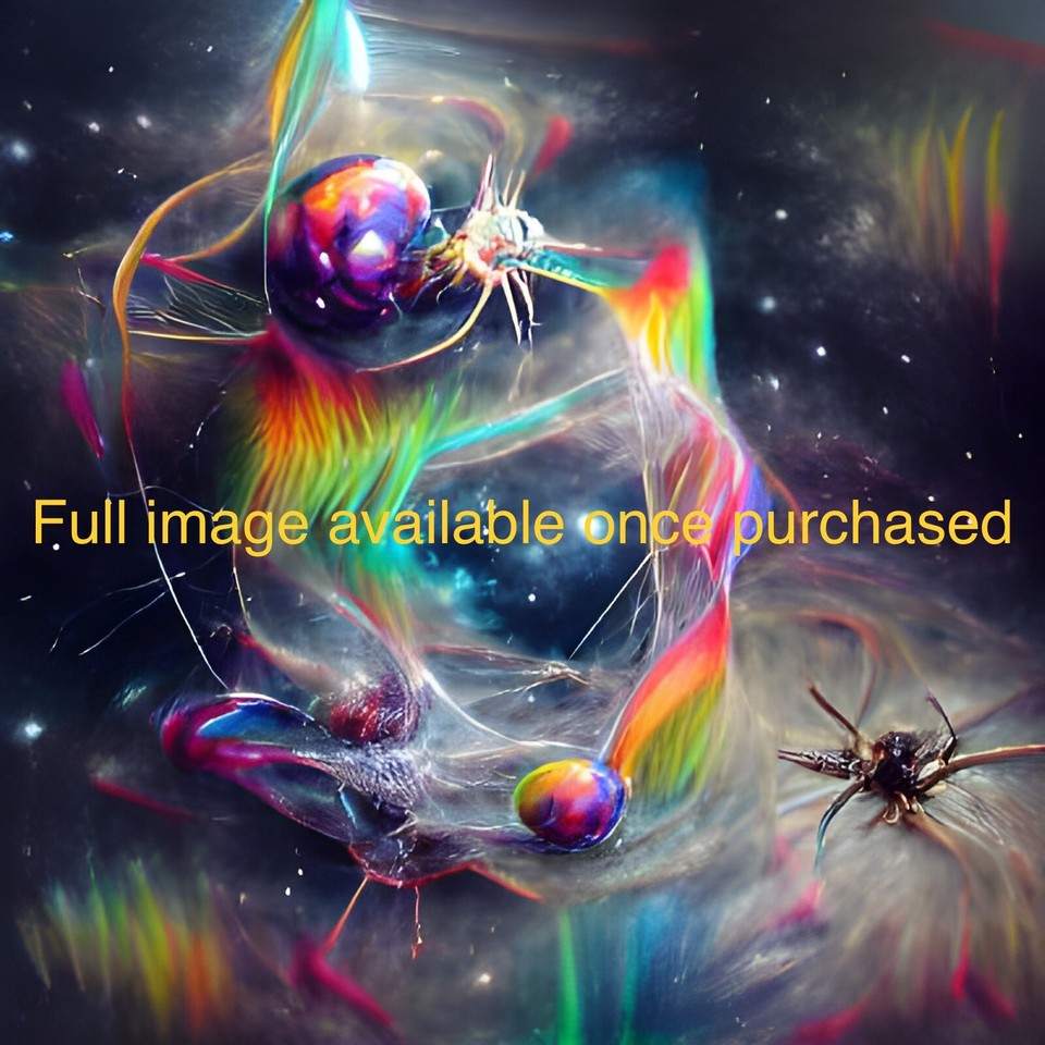 Space Spiders Weaving Cosmic Webs | High Resolution Digital Art Print ...