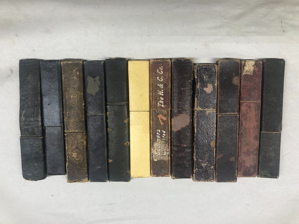 Vintage Straight Razor Boxes "Estate - Lot of 12 Razors Boxes Only ...