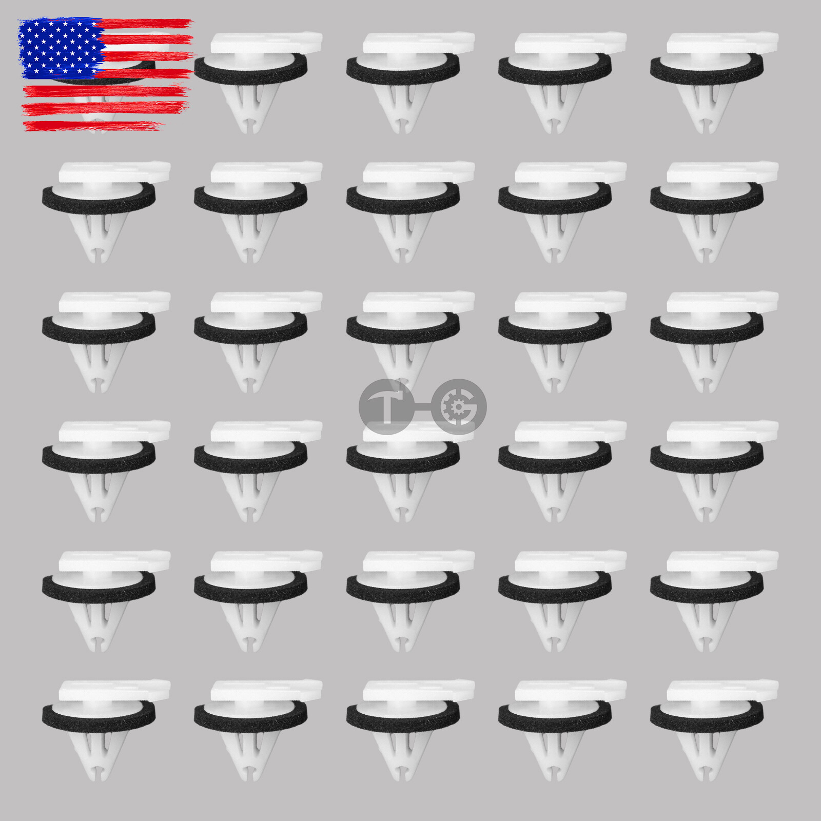 30 Moulding Clips with Sealer For GM 11611375 Cadillac Chevrolet & GMC ...