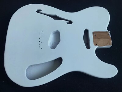A Stock Telecaster Thinline 69 Body Mahogany Nitro Olympic White | eBay