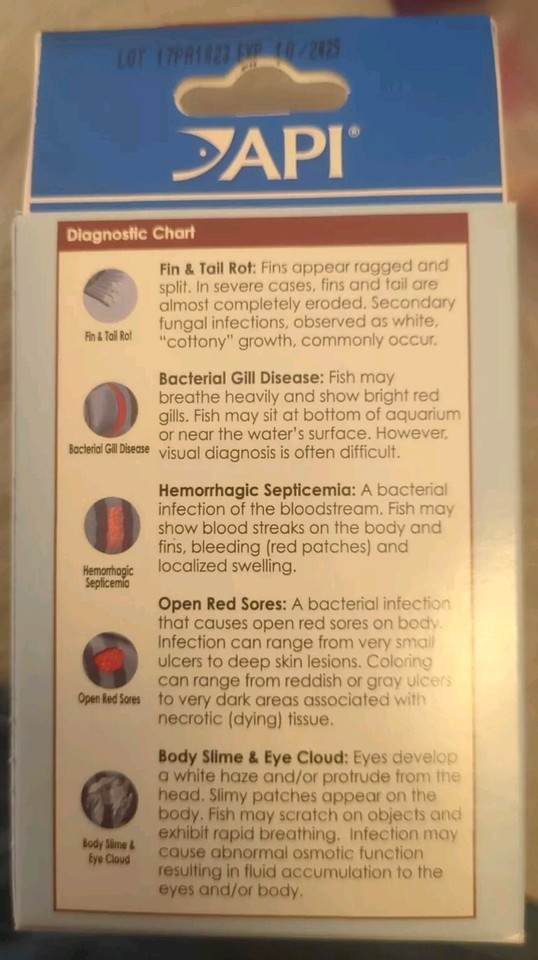 API Fin & Body Cure Fish Medication (10 Packets) Fish Tank Aquarium ...