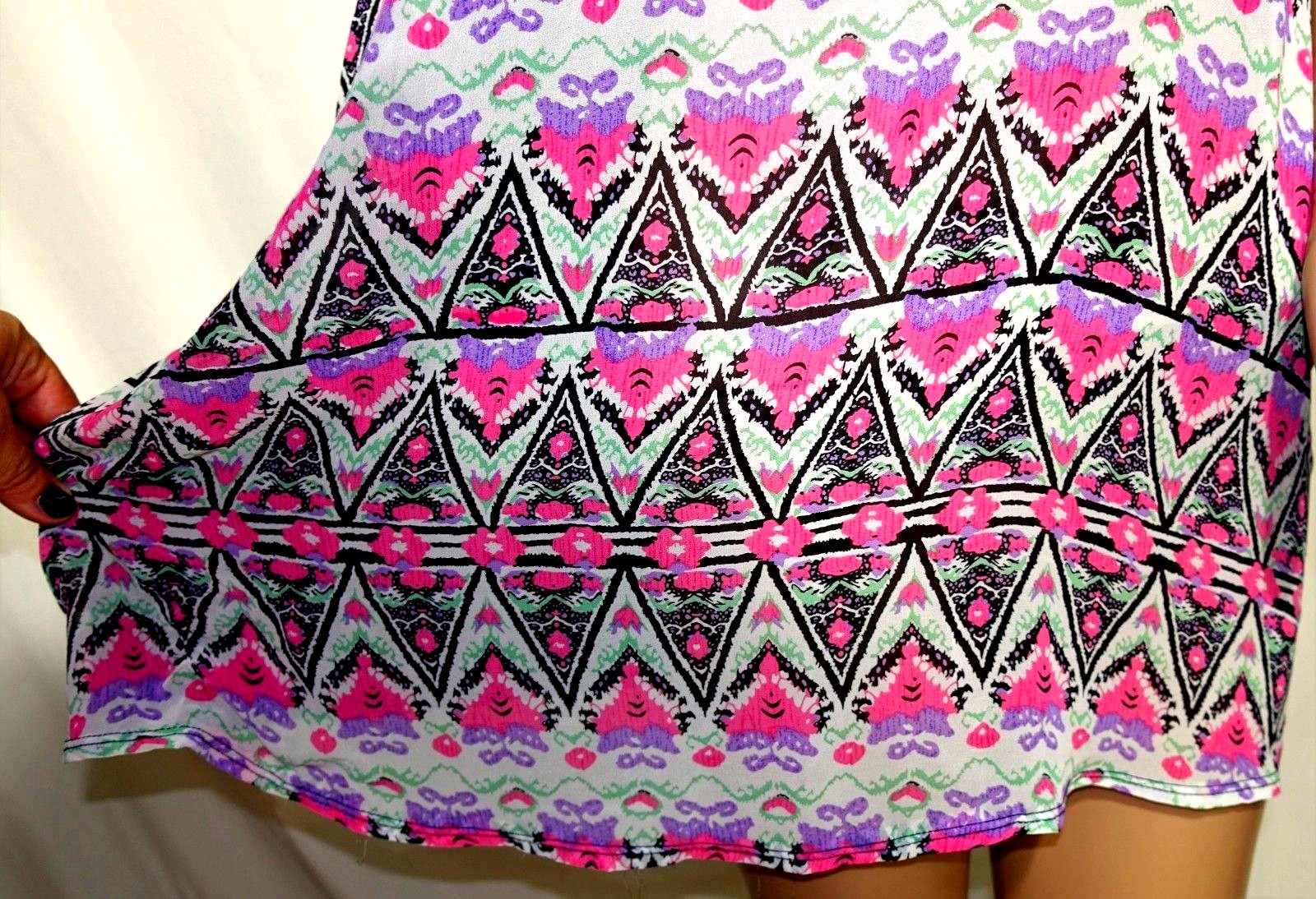 Chances R Women Plus Size 1x 2x 3x Sheer Chiffon Black Pink Swing Tank ...