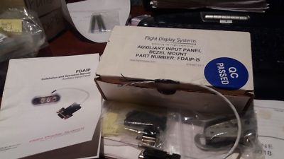 Flight Display Systems Auxiliary Input Panel Bezel Mount Part# FDAIP-B ...