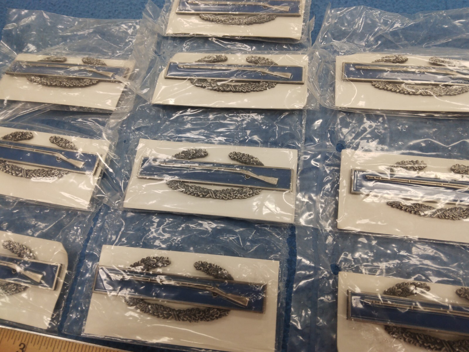 LOT OF 10 - ARMY COMBAT INFANTRY BADGE CIB 1st AWARD PINS - 3 INCHES ...