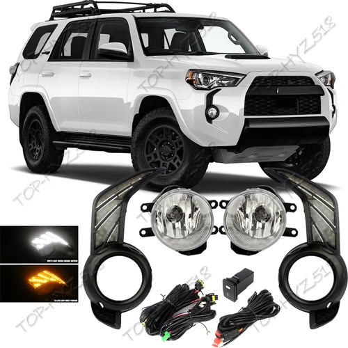 For 2014+ Toyota 4Runner SR5/ Bumper Fog Light w/Bulb Switch Wire Bezel ...