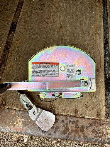 Miller 8442/65FT 65' MANHANDLER Man-Rated Hoist Work Winch - 844265FT ...