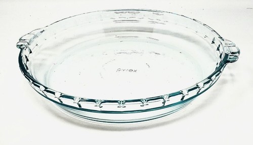 Pyrex #228 Clear Glass Deep Dish 9" Scalloped Fluted Edge Pie Plate ...