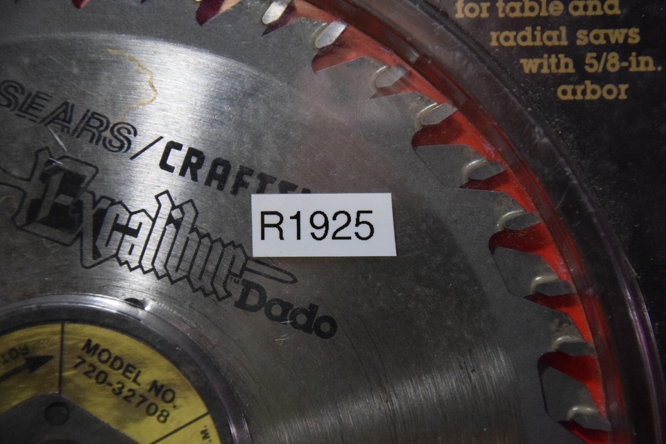 CRAFTSMAN CARBIDE TIPPED ADJUSTABLE DADO TWIN BLADE SET 8" TABLE SAW 5/ ...