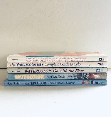 Lot Of 5 Art Instruction Books ~ Large Hardcover Book Lot ~ Watercolor ...