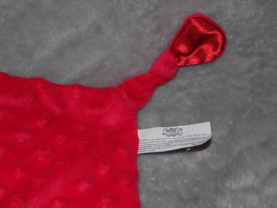 Peppa Pig comforter soft toy red blankie raised dots | eBay