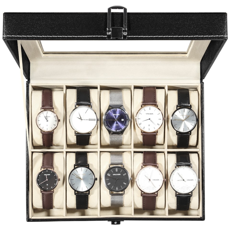 6/10/12Slots Watch Box Organizer Watch Jewelry Holder Stand Display ...