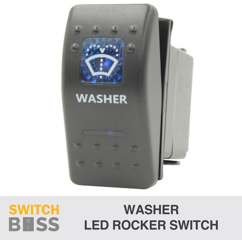 Rocker Switch WASHER (ON)-OFF Momentary - Blue - LED 4x4 Toggle 12v ...