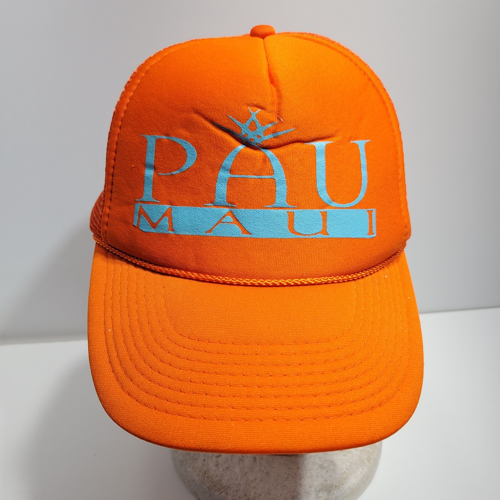 Otto Collection Trucker Hat Men One Size Orange Polyester Mesh Snapback ...