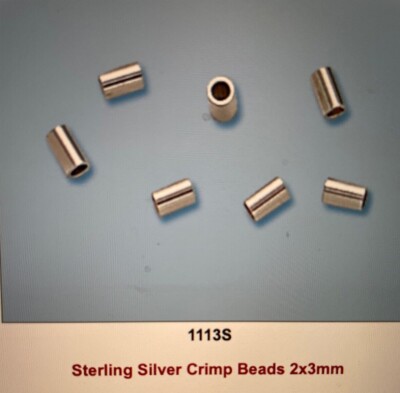 10 STERLING SILVER CRIMPS 2X3MM | eBay
