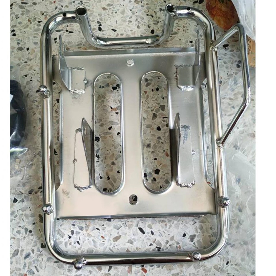 LUGGAGE REAR RACK TRAIL SUPPORT CHROME FOR HONDA C50 C70 C90 PASSPORT ...