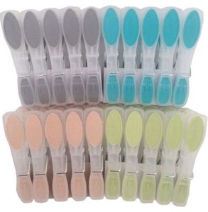 PACK OF 20 DELUXE EXTRA STRONG SOFT GRIP CLOTHES PEGS FOR WASHING LINES ...
