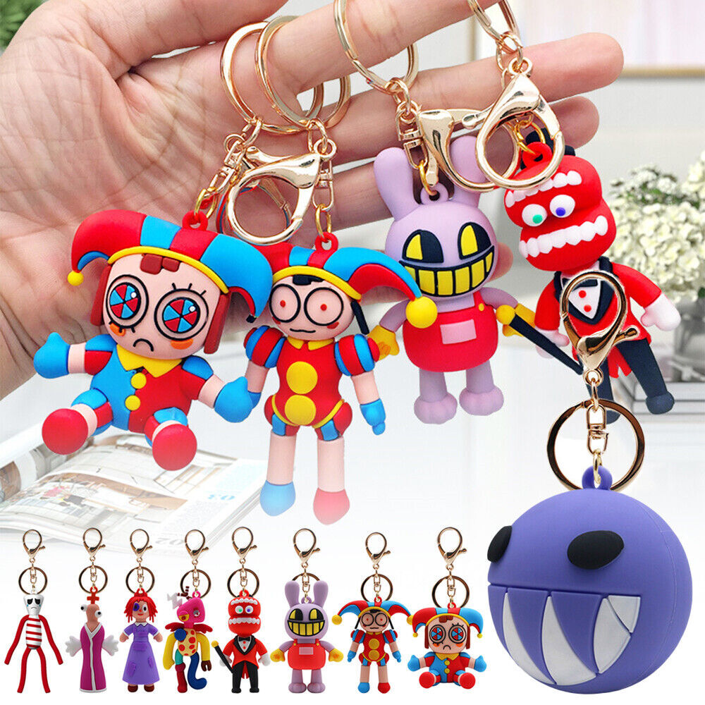 3D The Amazing Digital Circus Keychain Jax Pomni Doll Pendant Charm ...