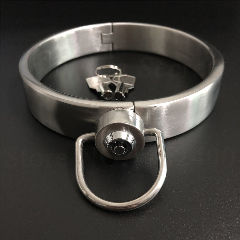 Female Neck Collar Heavy Lockable Shackle Slave Necklace Choker ...