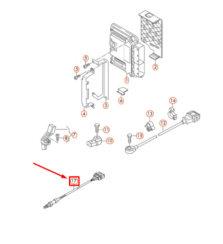 NEW OEM AUDI A1 8X LAMBDA PROBE FRONT OF CATALYST 03F906262 GENUINE NO ...