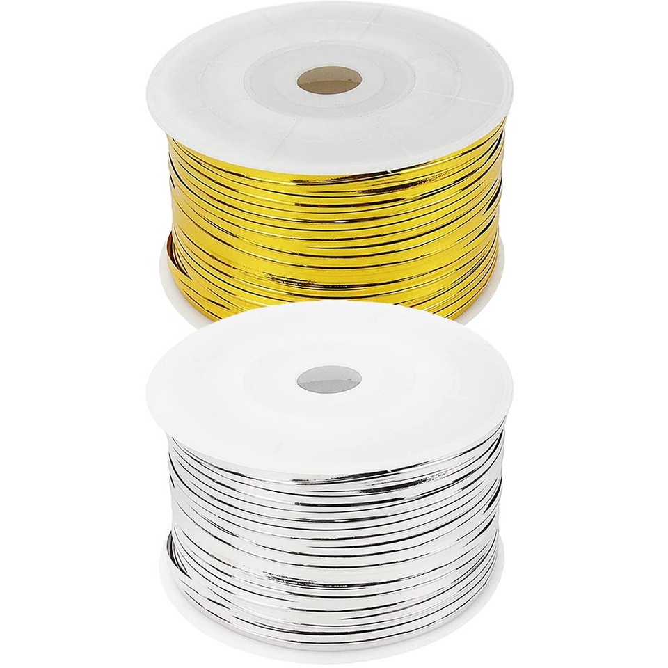 2 Rolls Candy Bag Ties Metallic Wire Twist Ties Reusable Candy Bag Ties ...