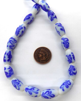 Rare Dutch Delft Trade Beads African 15 Pc Antique style TT 506 F&I ...