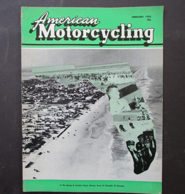 1955 AMERICAN MOTORCYCLING MOTORCYCLE MAGAZINE/BOOK HARLEY BSA VINCENT ...