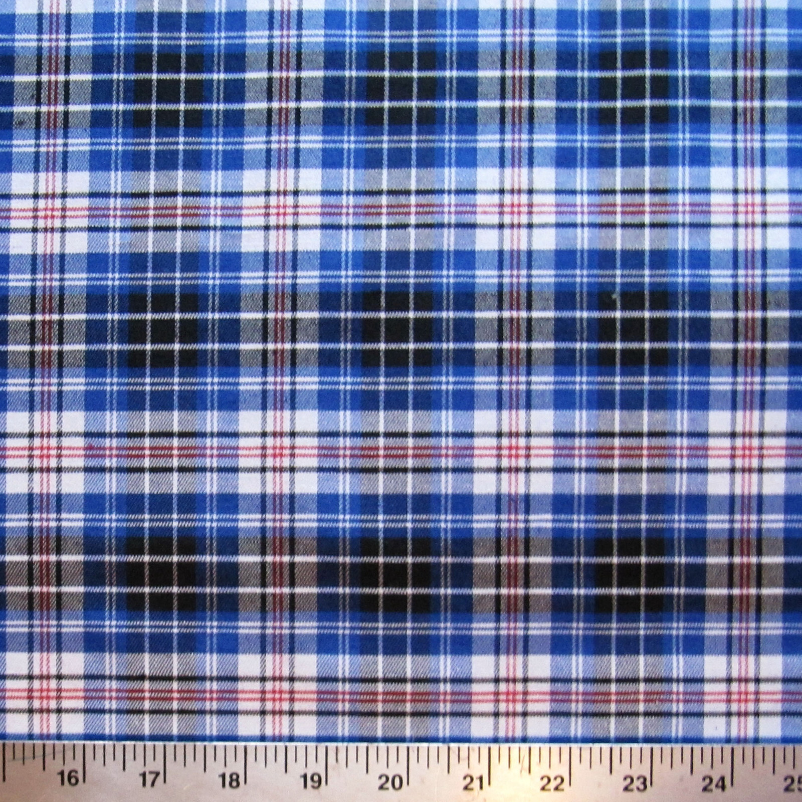 Homespun Blue Plaid Fabric Remant 1-5/8 Yard | eBay
