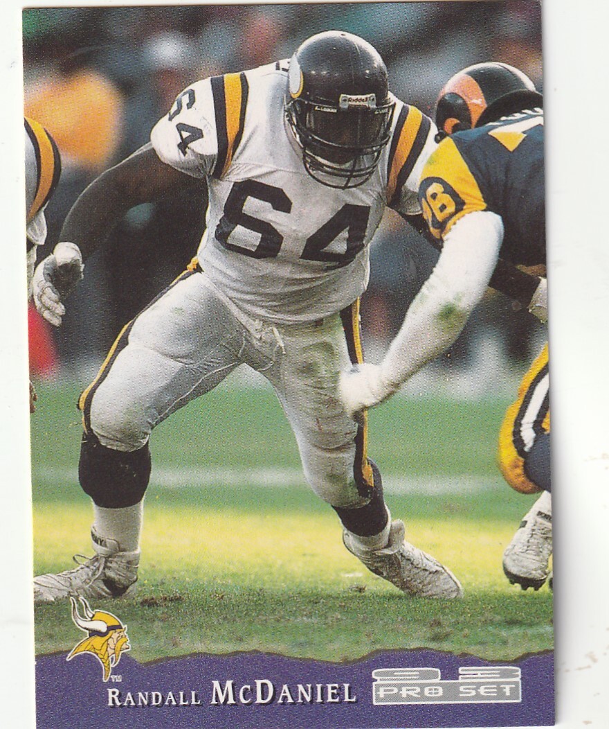 FREE SHIPPING-MINT-1993 Pro Set Randall McDaniel #265 PLUS VIKINGS ...