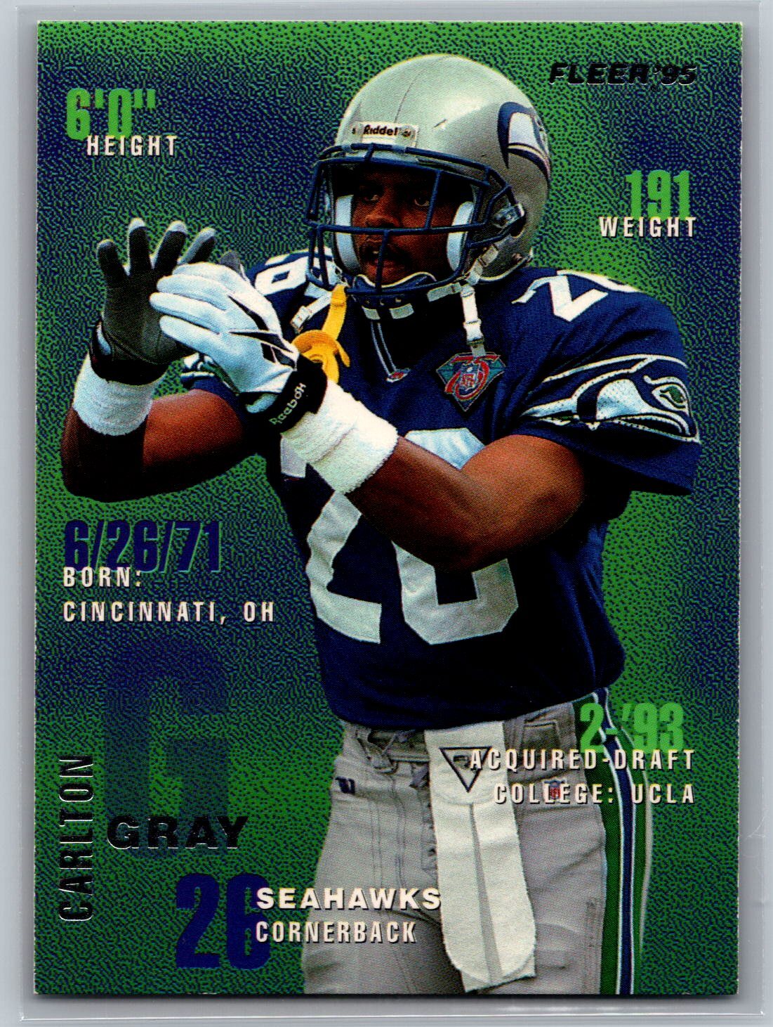 1995 Fleer Football #362 Carlton Gray Seattle Seahawks | eBay