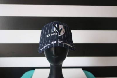 Navy Striped Baseball Cap - NY New York - Wool Blend One Size | eBay