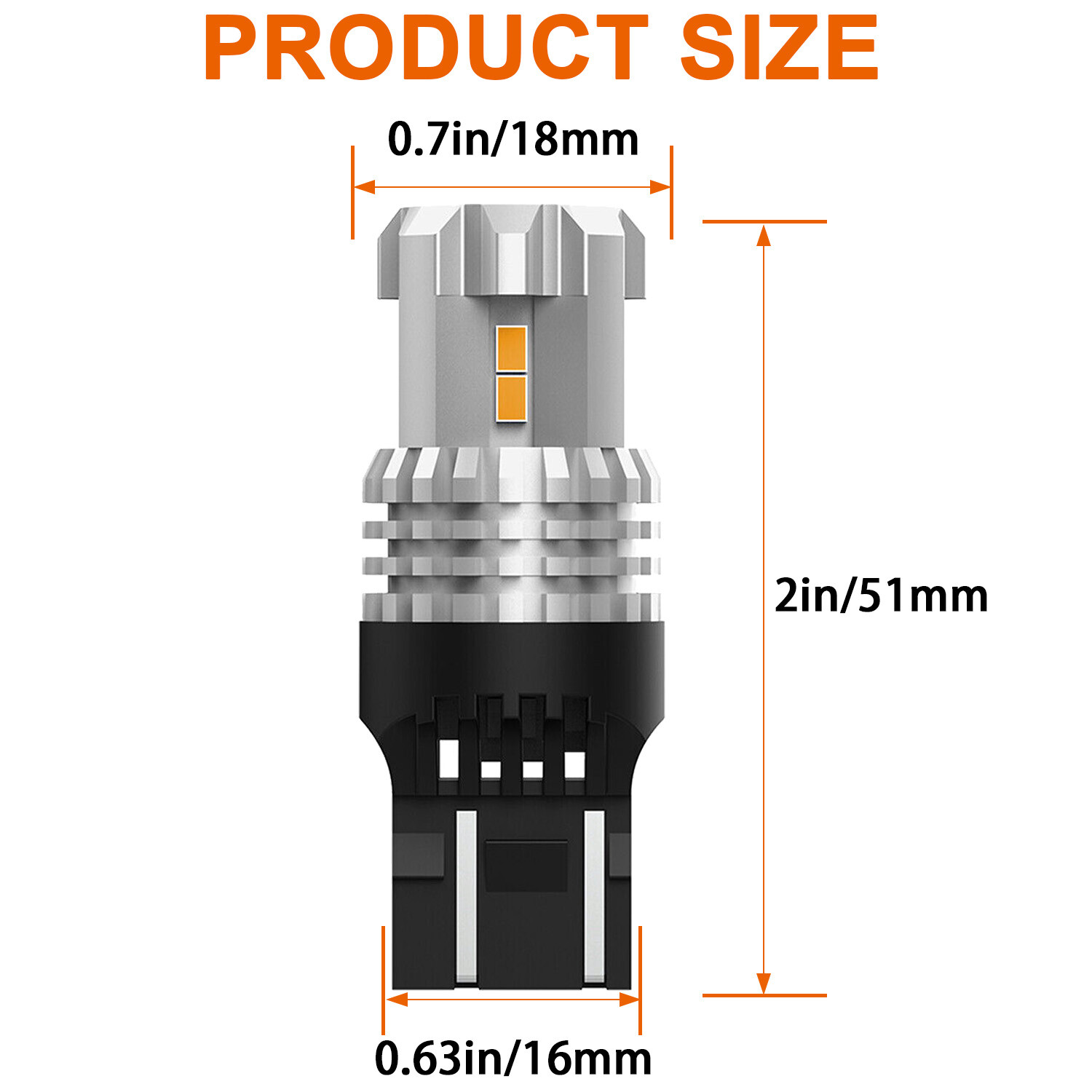 LED Turn Signal Brake Light Bulb Anti Hyper Flash 7443 7440 7444 7771 ...