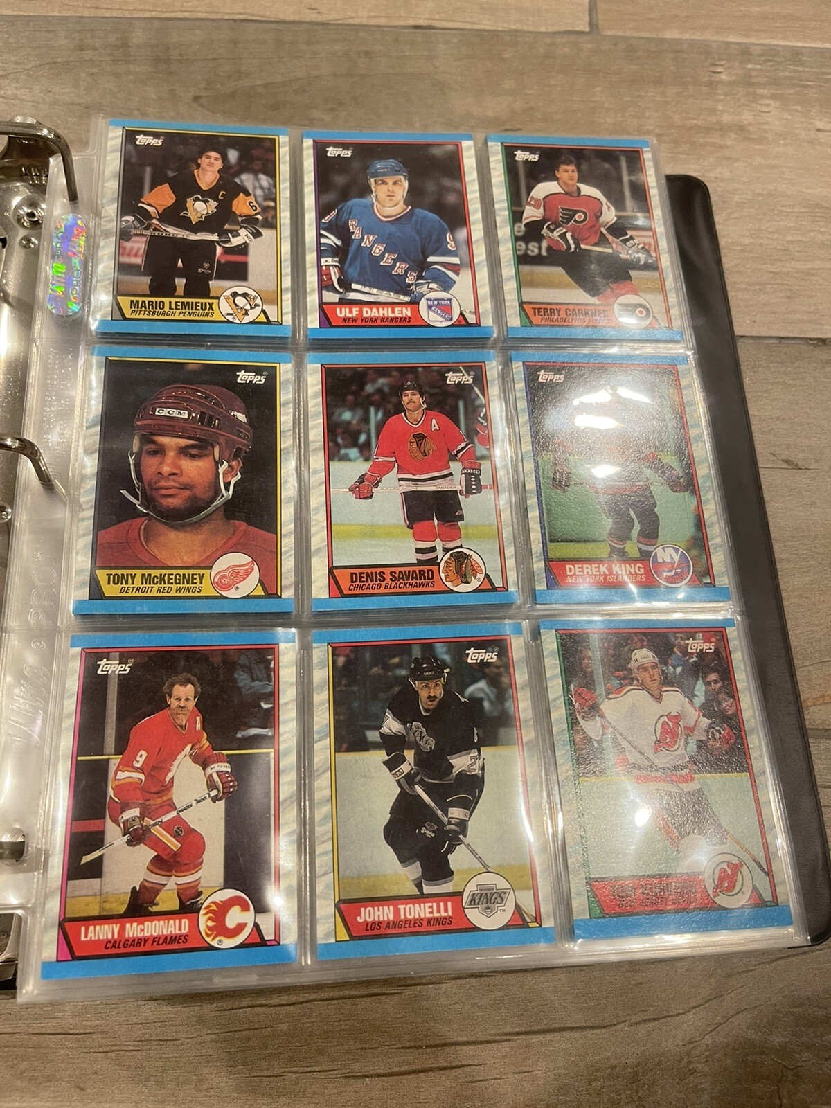 2 SET LOT 1989-90 1989 TOPPS 1990 UPPER DECK COMPLETE SET BINDER ...