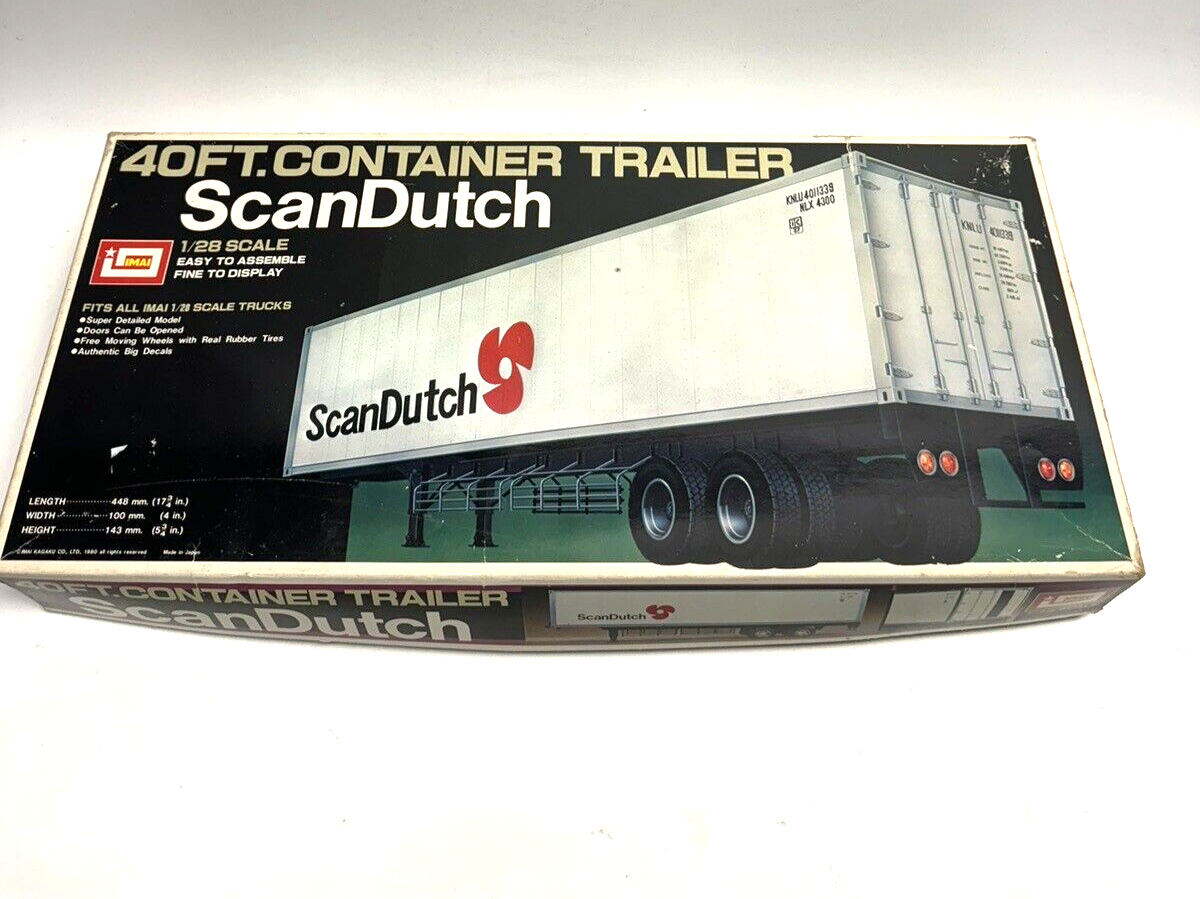Vintage NEW OPEN BOX IMAI 1/28 Scale Model Kit Tractor Trailer ...