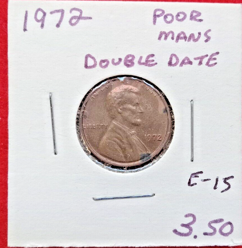 Error Coin E-15 1972 Lincoln Cent Poor mans double die | eBay