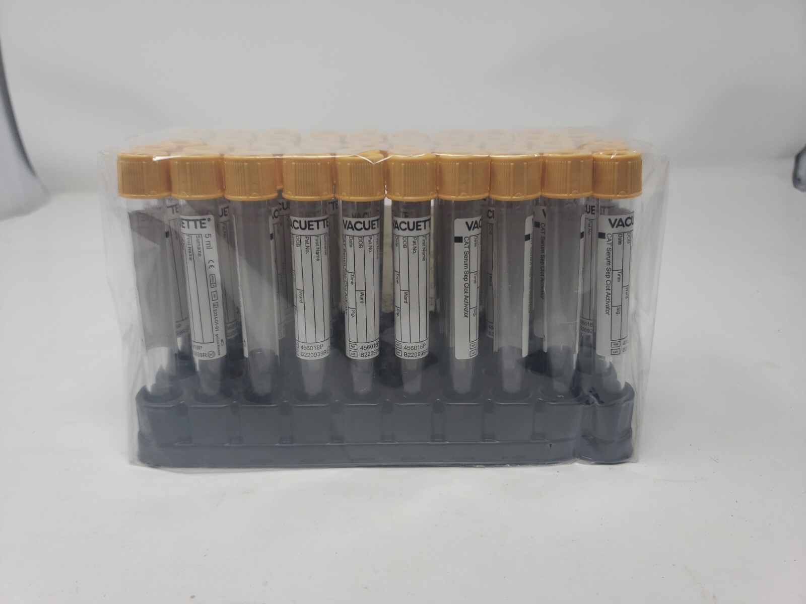 Greiner Bio-one Vacuette Tubes 456018P 24 Individual Racks of 50 (1200 ...