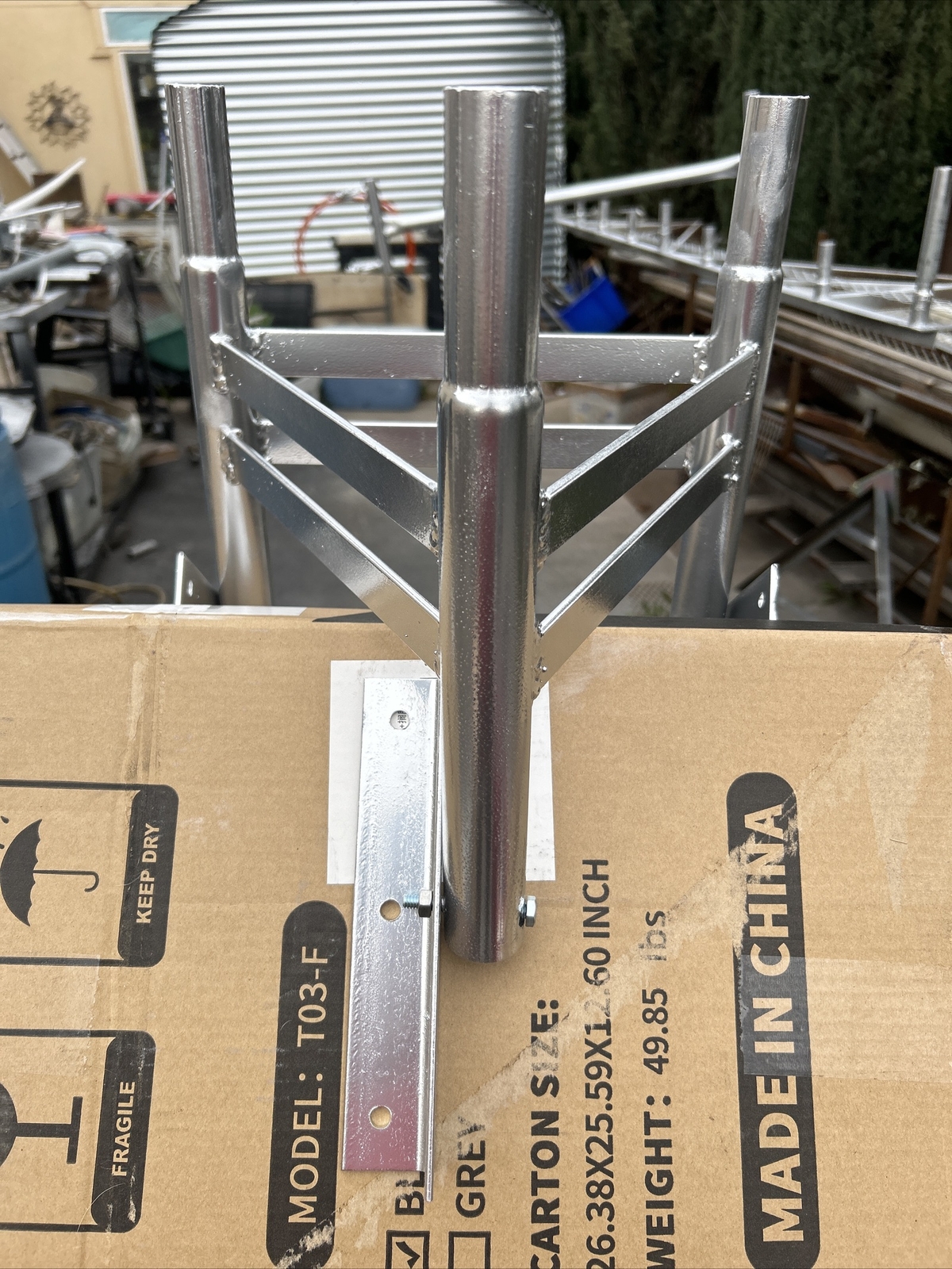 Rohn 25 Antenna Tower Mount for pitched roof or flat, Fits most roof ...