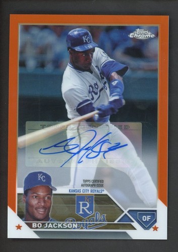 2023 Topps Chrome Orange Refractor Bo Jackson Royals AUTO 24/25 | eBay
