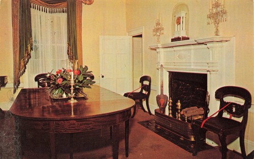 Postcard VA Charlottesville President James Monroe Home Ash Lawn Dining ...