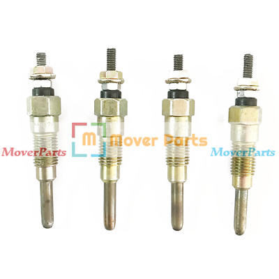 4TNV94L 4D94LE Glow Plug 4 Units For Komatsu Dozer D20A-8 D20P-8 D21P-8 ...