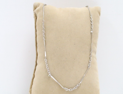 STERLING SILVER UNIQUE ROUND & BAR LINK CHAIN 24-1/2" | eBay