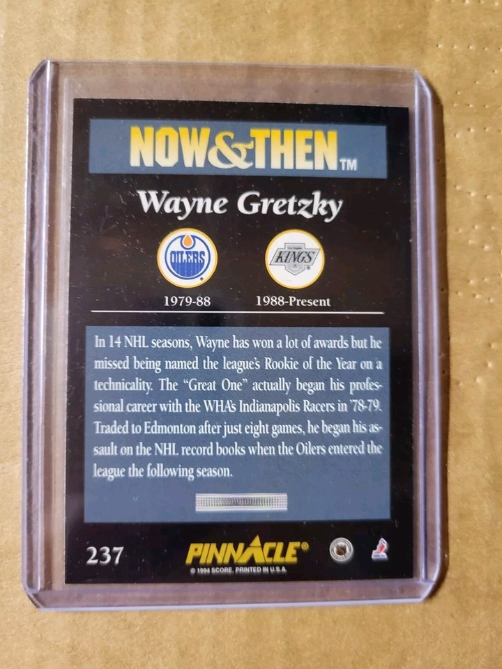 Pinnacle Now & Then #237 Wayne Gretzky | eBay