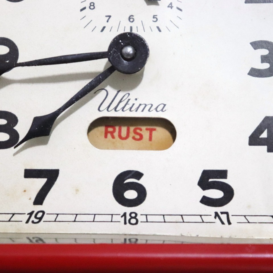 JUNGHANS ULTIMA Mantel Alarm Clock XXL Antique BAUHAUS!! 1920s Red ...