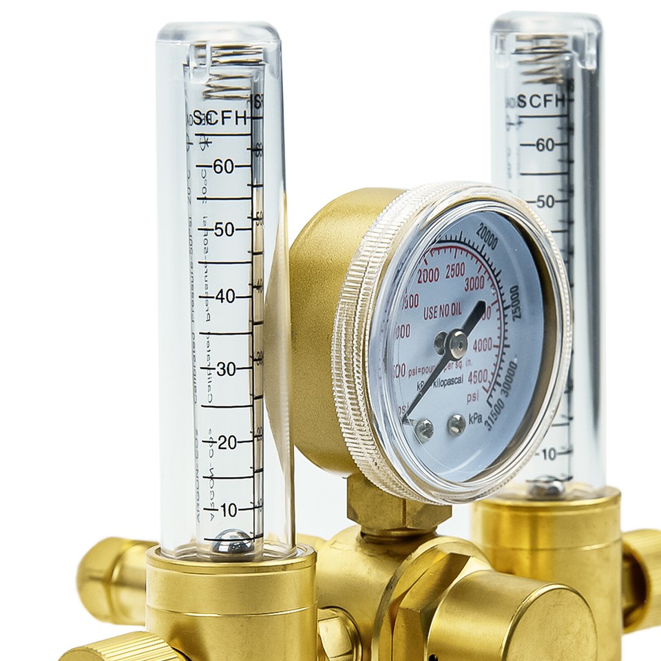 Dual Output Argon Regulator Flowmeter Flow Meter Mig Tig Welding 0 ...