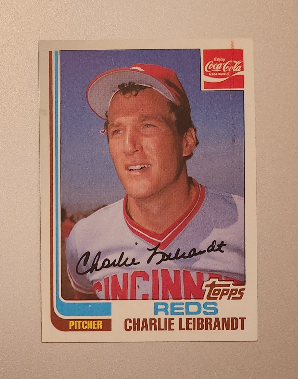 1982 Topps Coca-Cola Cincinnati Reds #14 Charlie Leibrandt | eBay