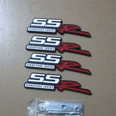 Matte SSR White SIGNATURE SERIES Metal Grille Emblem + 3x Sticker Badge ...