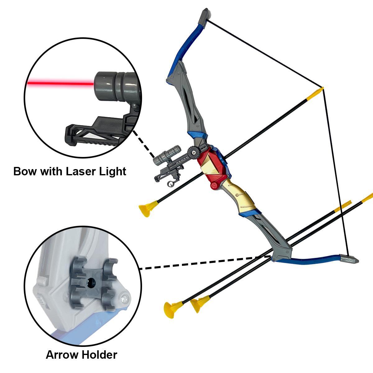 Large Bow and Arrow Foldable Bow 10 Arrows Kids Set Shooting Recurve ...