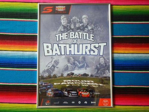 Framed 2019 BATHURST 1000 V8 SUPERCARS Poster 62x44.5x3cm Holden Ford ...
