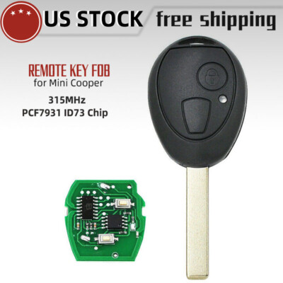 315MHZ PCF7931 Remote Key Fob With Code fits 2002 2003 2004 2005 Mini ...