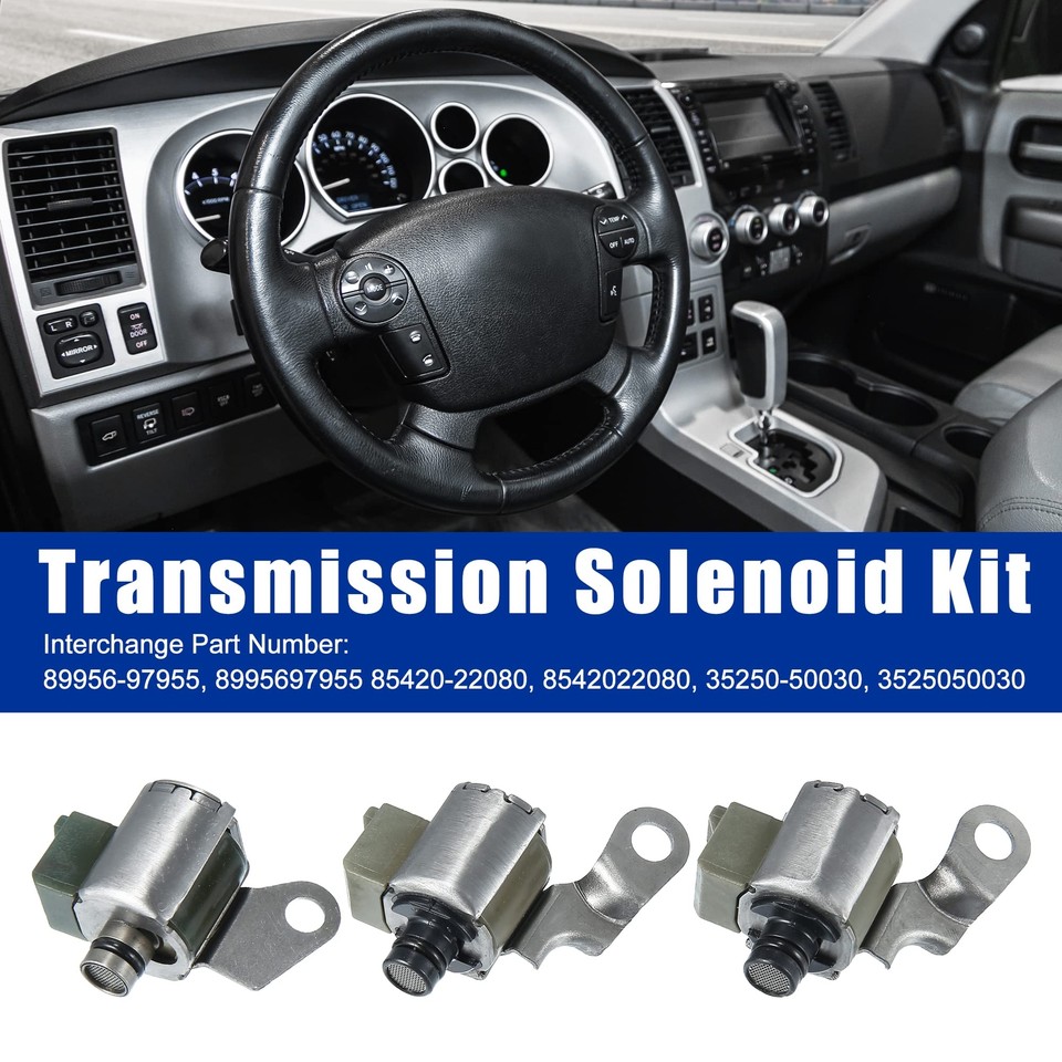 3PCS Transmission Lock Up Solenoid Kit Shift Solenoids Kit A340E-F for ...