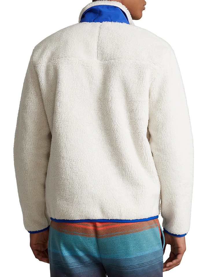 NEW MEN'S POLO RALPH LAUREN POLO SPORT PILE POLAR FLEECE JACKET CREAM ...